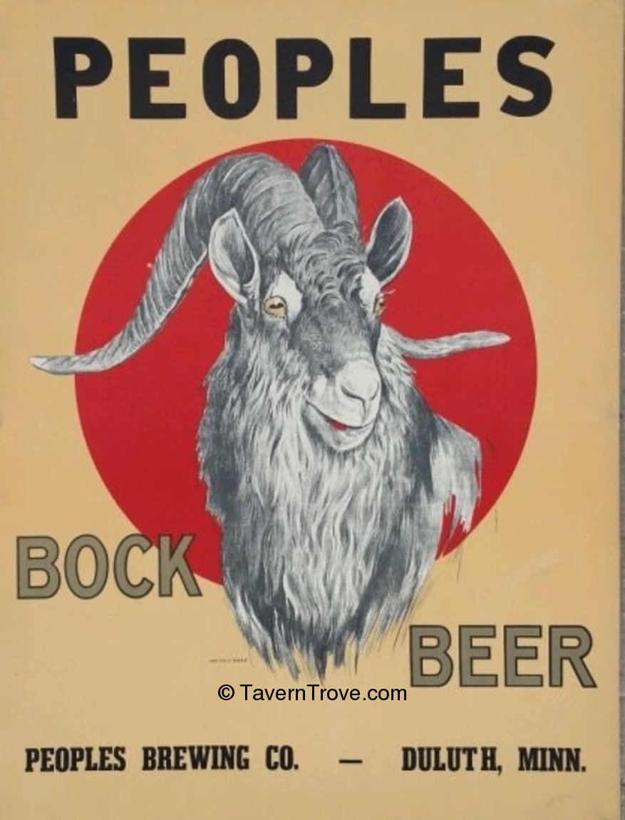 Item #2562 1934 Peoples Bock Beer Sign