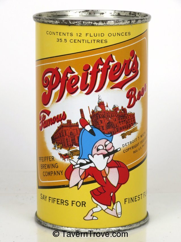 Item #38637 1953 Pfeiffer's Famous Beer (136A) Flat Top Can 113-40.1a