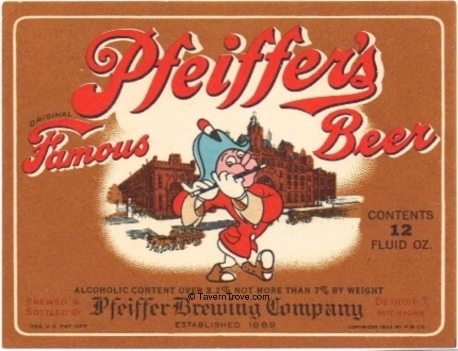 Item #71957 1950 Pfeiffer's Famous Beer Label