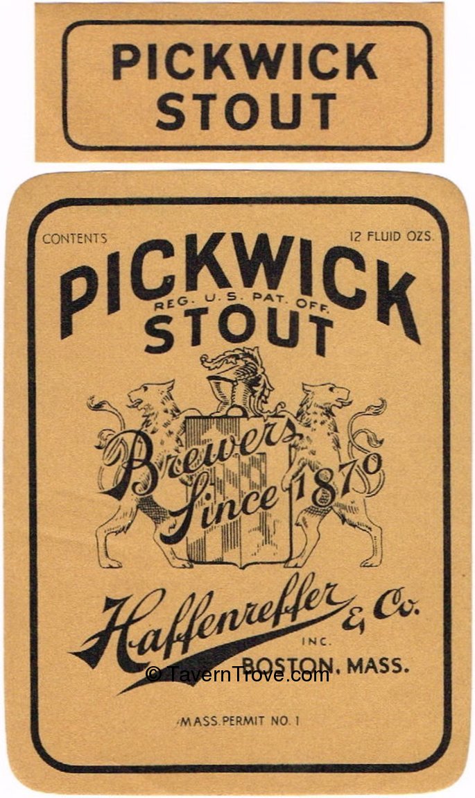 Item #45141 1940 Pickwick Stout Label ES52-03