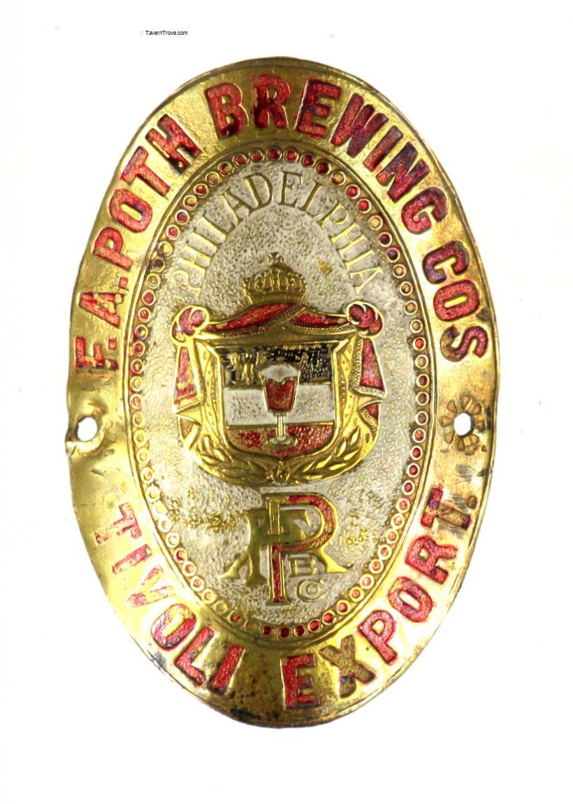 Item #96367 1900 Poth's Tivoli Export Beer Tap Handle