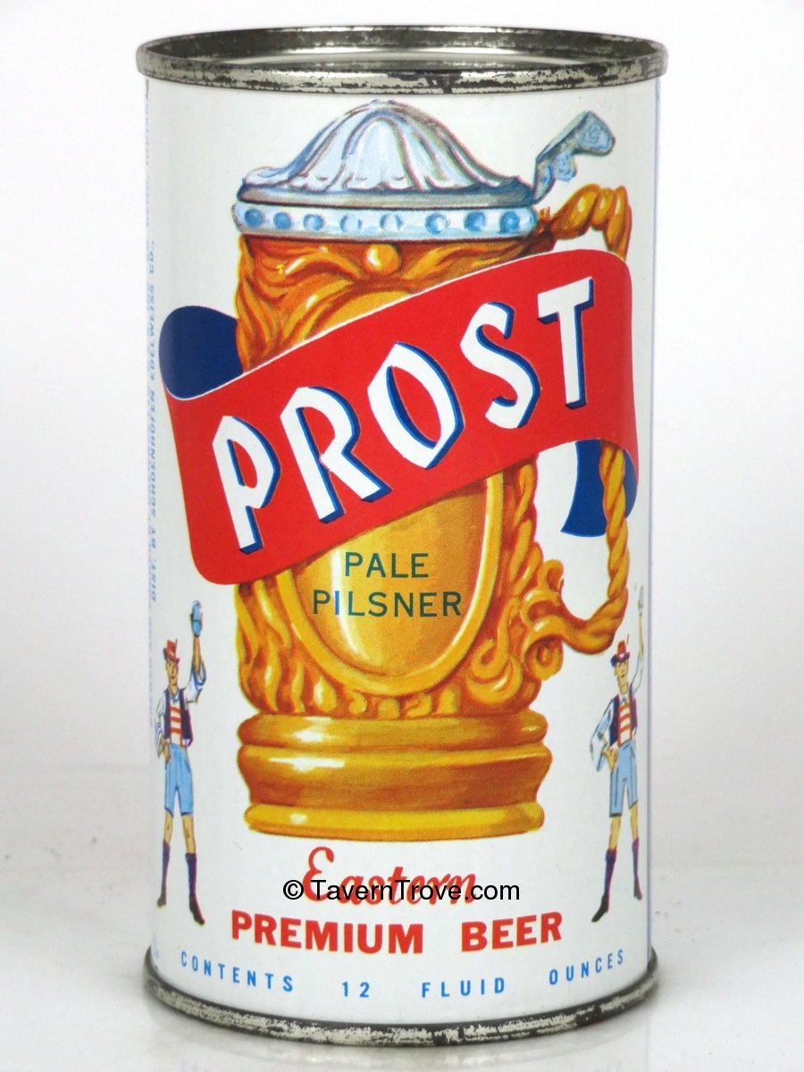 Item #27519 1958 Prost Pale Pilsener Beer Flat Top Can 117-16