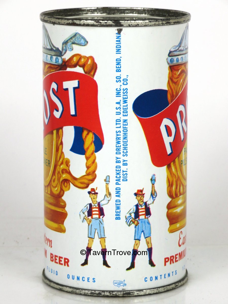 Item #27519 1958 Prost Pale Pilsener Beer Flat Top Can 117-16