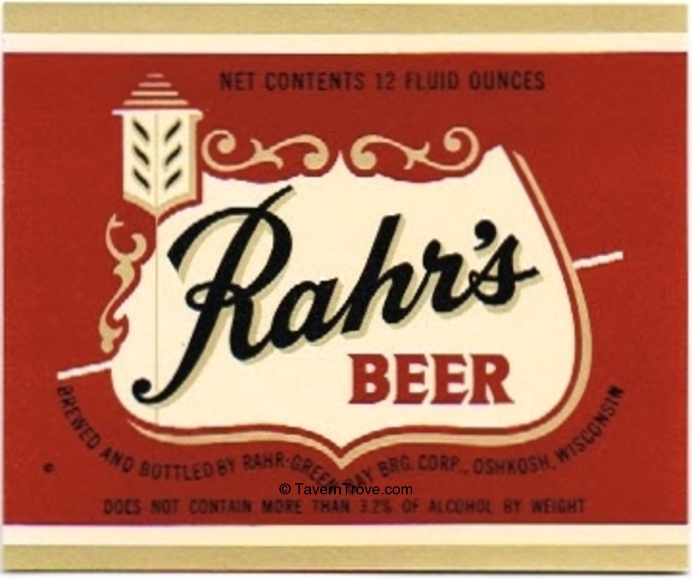 Item #70368 1967 Rahr's Beer Dupe Label