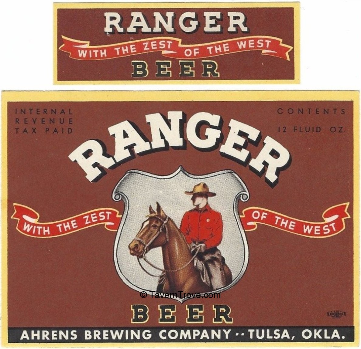 Item #57641 1934 Ranger Beer Label