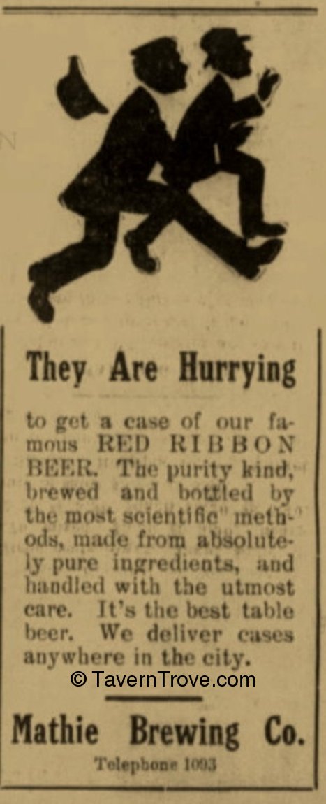 Item #39402 1908 Red Ribbon Beer Paper Ad