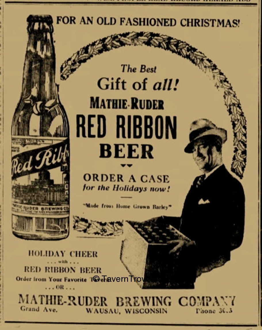 Item #39299 1934 Red Ribbon Beer Paper Ad