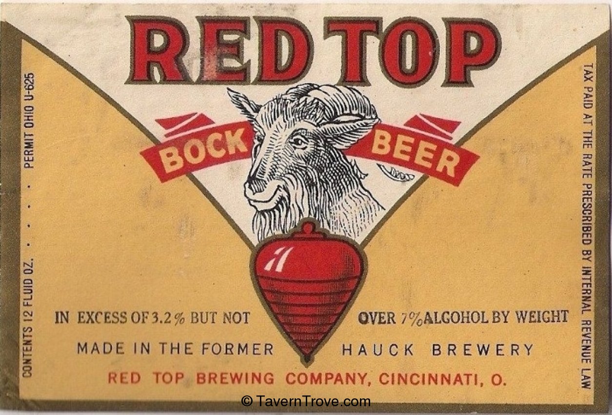 Item #13950 1933 Red Top Bock Beer Label OH31-25