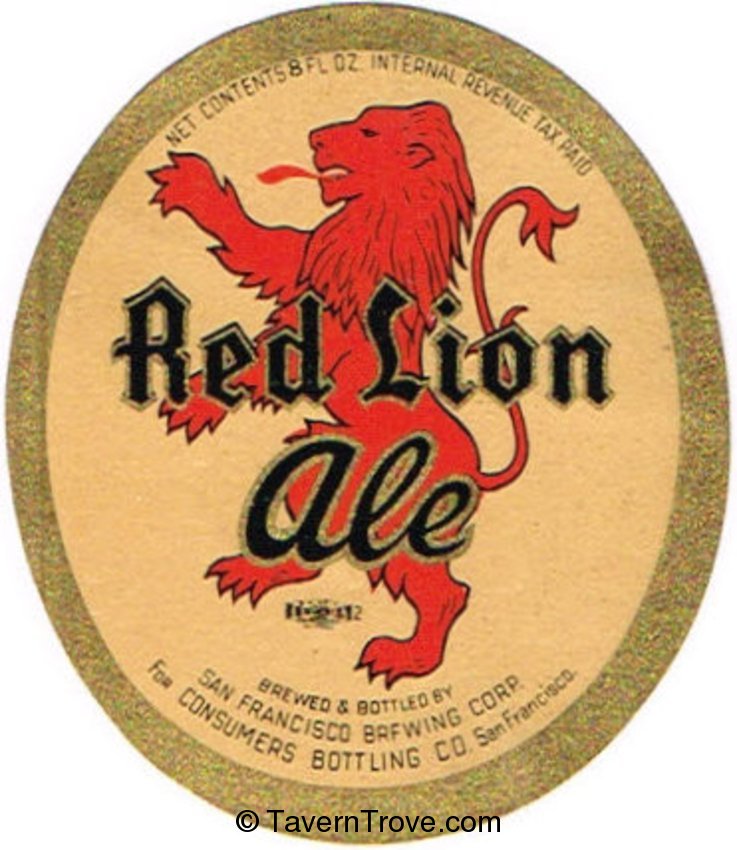 Item #23629 1938 Red Lion Ale Label WS47-11V