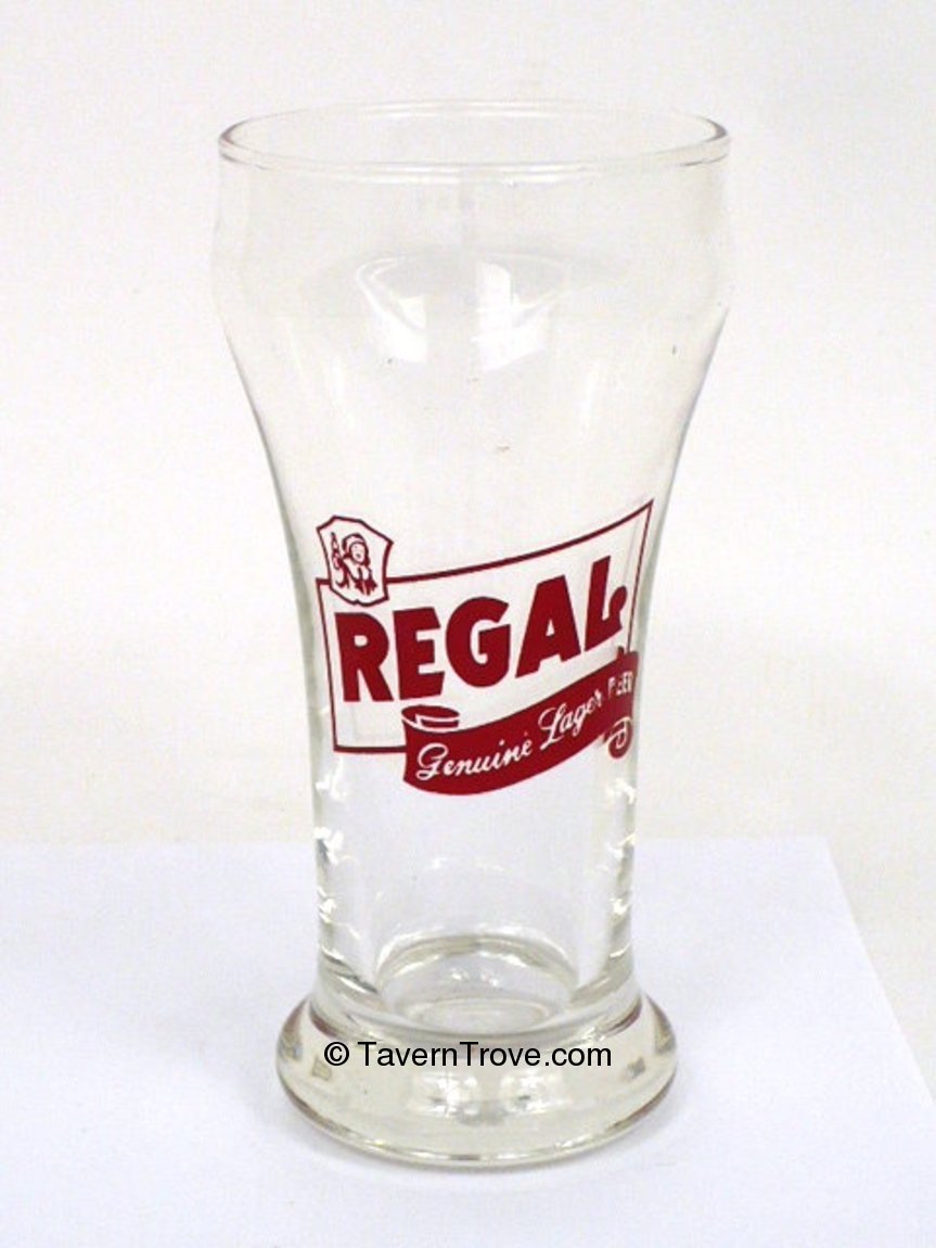 Item #61350 1955 Regal Genuine Lager Beer ACL Drinking Glass