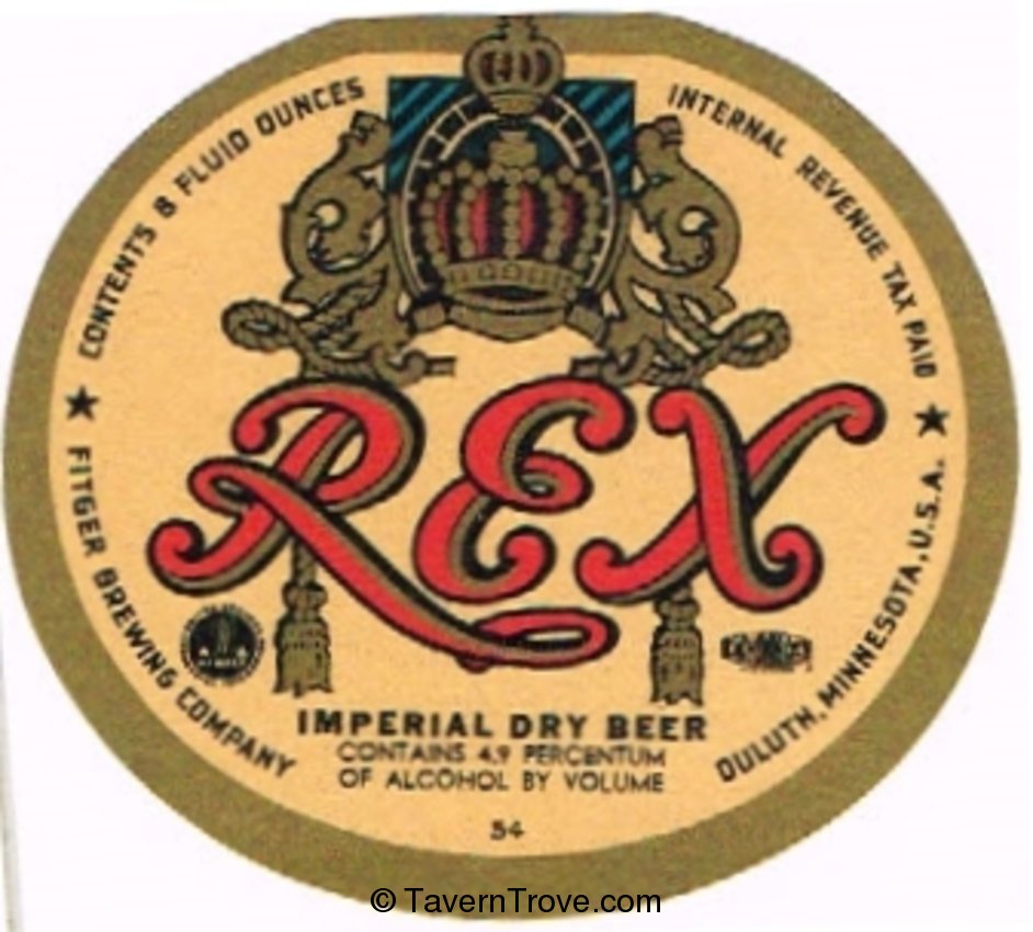 Item #69002 1939 Rex Imperial Dry Beer Label CS79-22