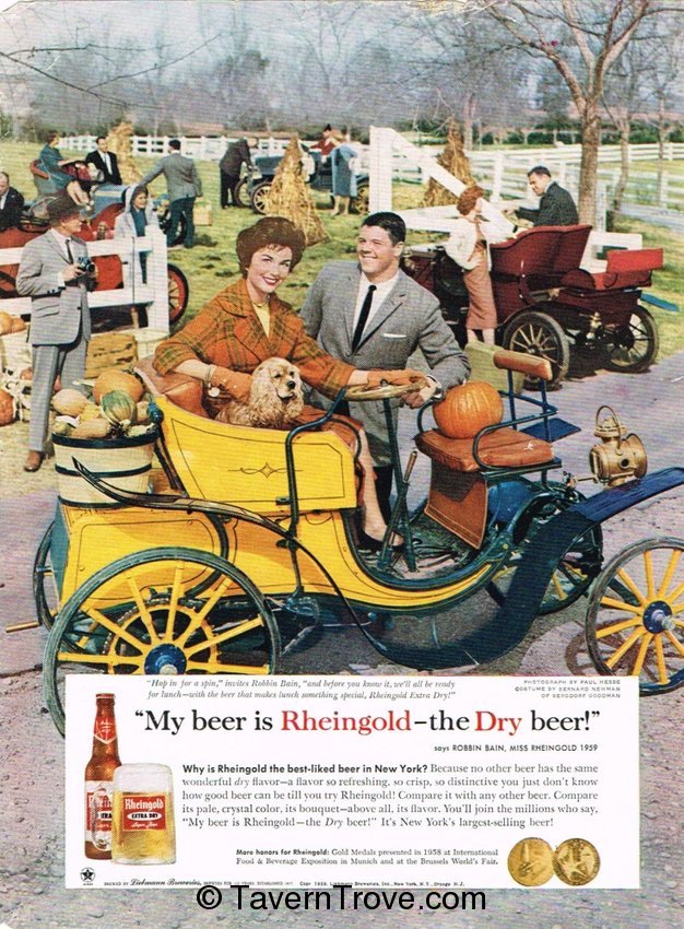 Item #79271 1959 Rheingold Extra Dry Lager Beer Paper Ad