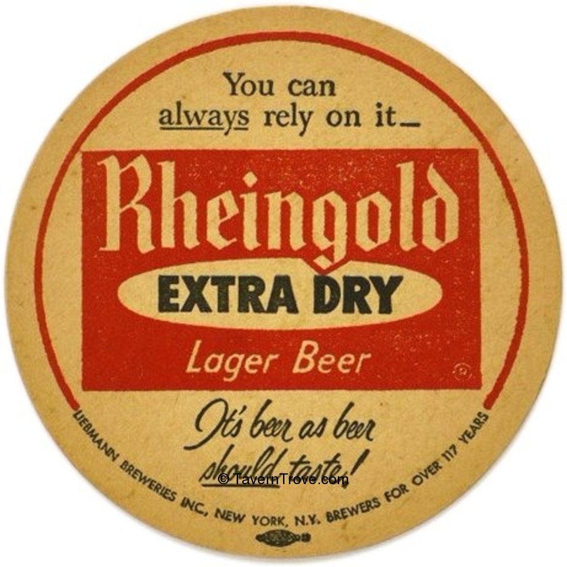 Item #61637 1954 Rheingold Lager Beer Coaster NY-LIEB-32