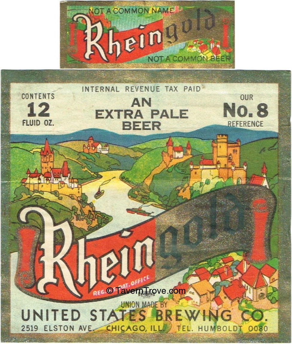 Item #36190 1936 Rheingold Beer Label IL51-10v2