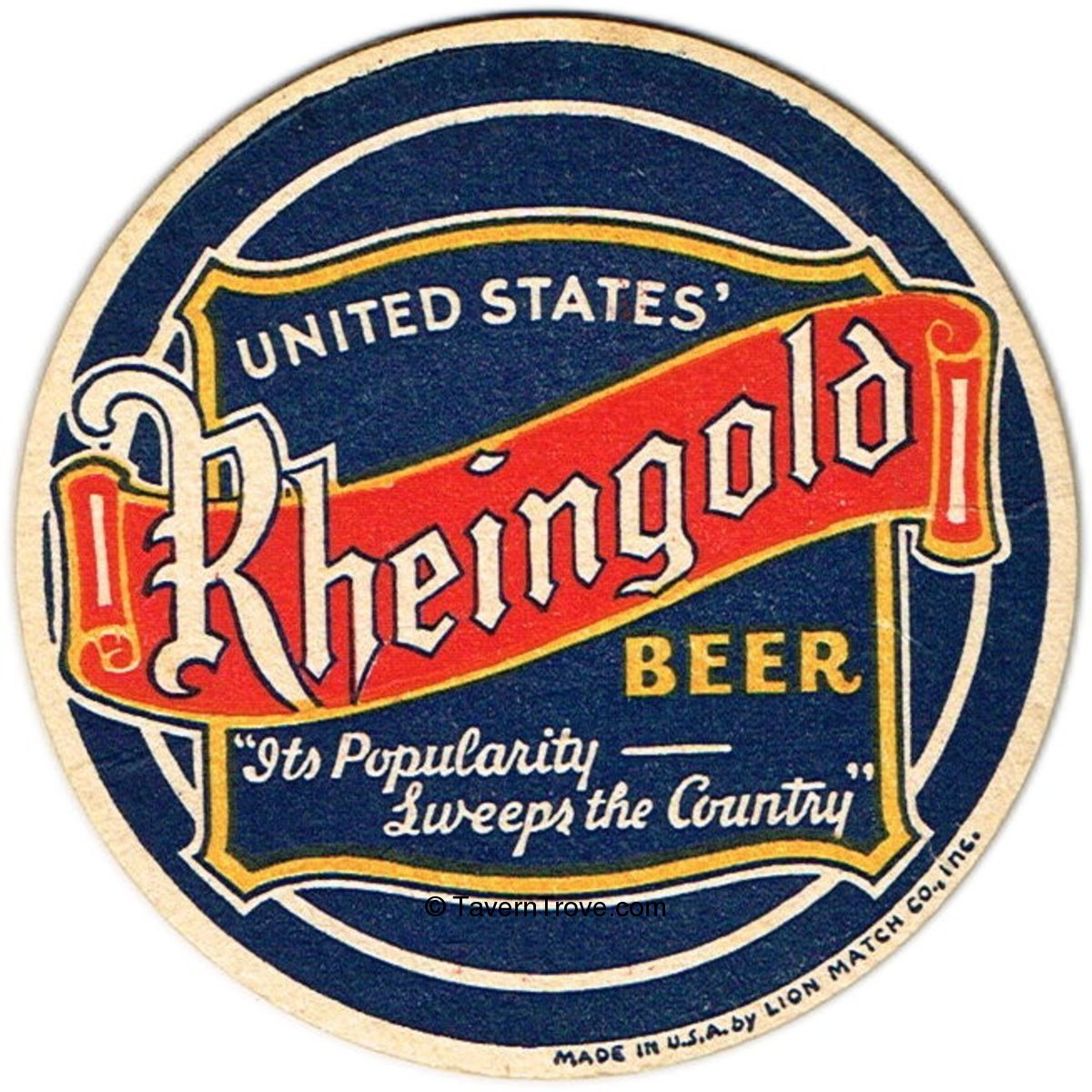 Item #90417 1933 Rheingold Beer/Loewen Brau Beer Coaster IL-UNI-2