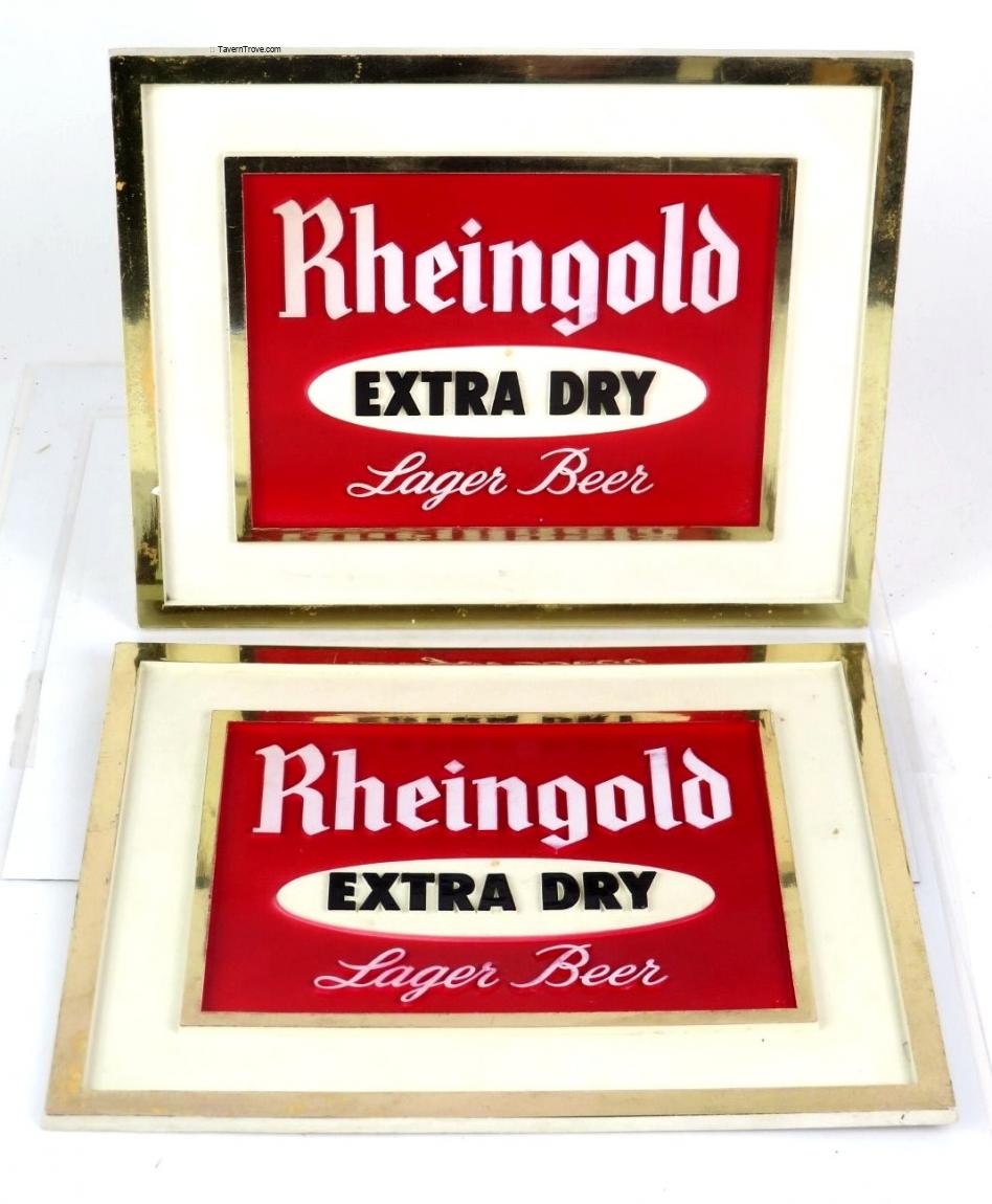 Item #105172 1968 Rheingold Extra Dry Beer (Pair) Plastic Sign