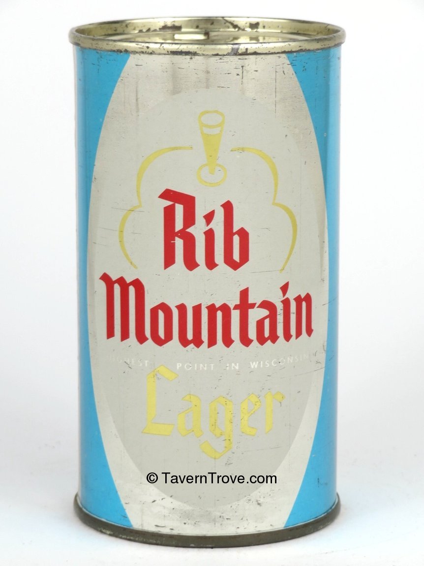 Item #59811 1960 Rib Mountain Lager Beer Flat Top Can 124-35