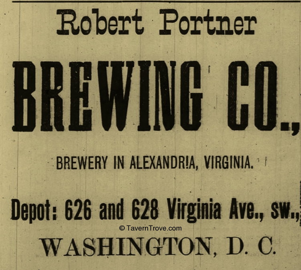 Item #41263 1884 Robert Portner Brewing Co. Paper Ad