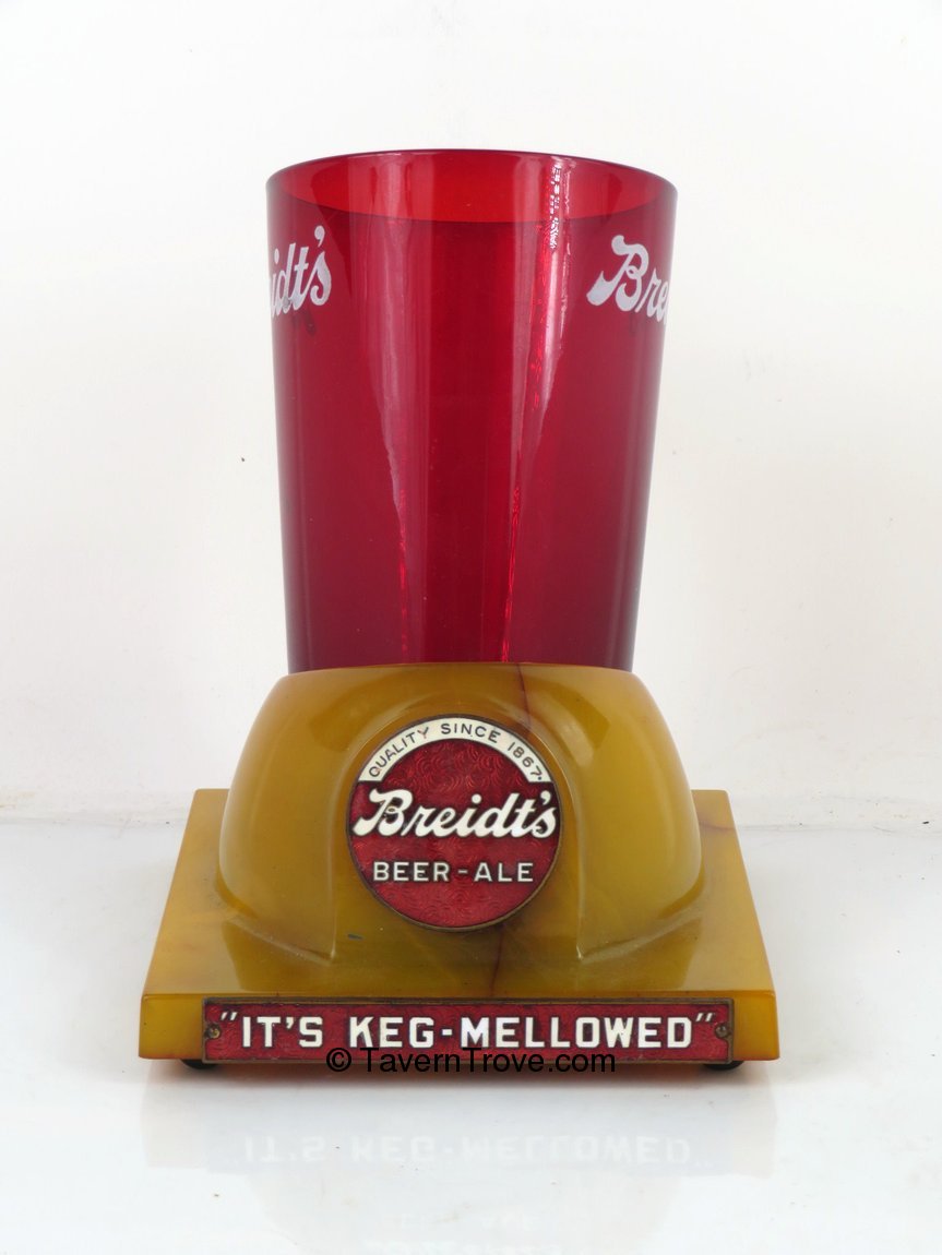 Item #96972 1935 Breidt's Beer-Ale Foam Scraper Holder