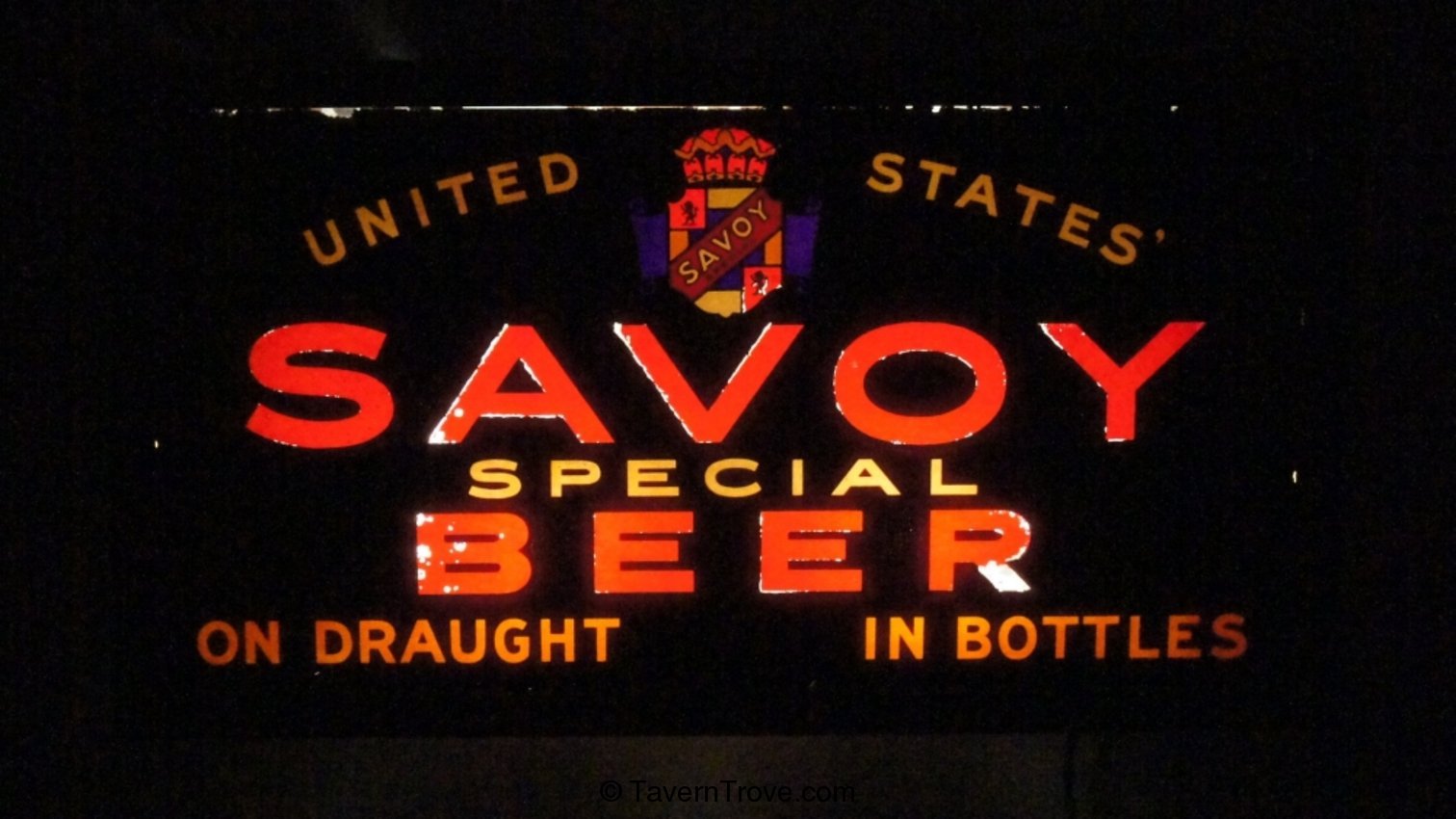 Item #88068 1935 Savoy Special Beer ROG Glass-Faced Illuminated Sign