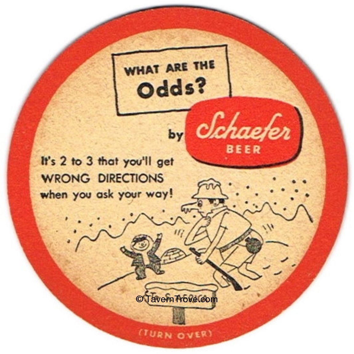 Item #61679 1943 Schaefer Beer "Odds" Coaster NY-SCHF-7