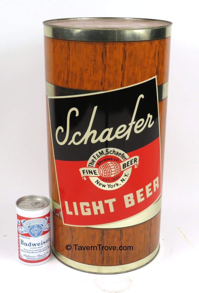 Item #94470 1947 Schaefer Light Beer 18 inch Backbar Display Can ...