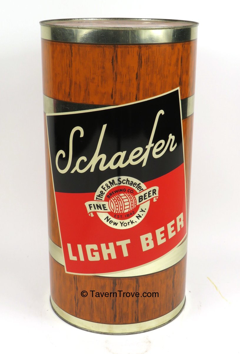 Item #94470 1947 Schaefer Light Beer 18 inch Backbar Display Can ...
