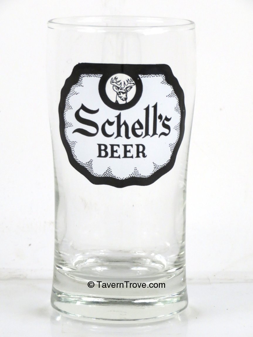 Item #95892 1962 Schell's Beer Straight Sided ACL Drinking Glass
