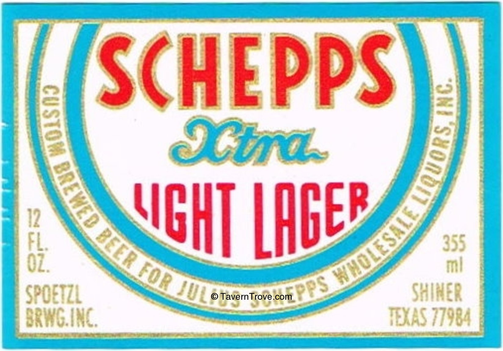 Item #64644 1969 Schepp's Extra Light Lager Beer Label