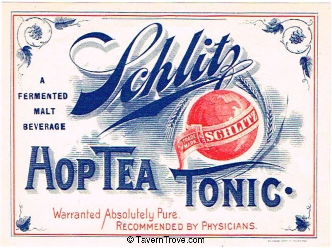 Item #87797 1910 Schlitz Hop Tea Tonic Label WI316-53