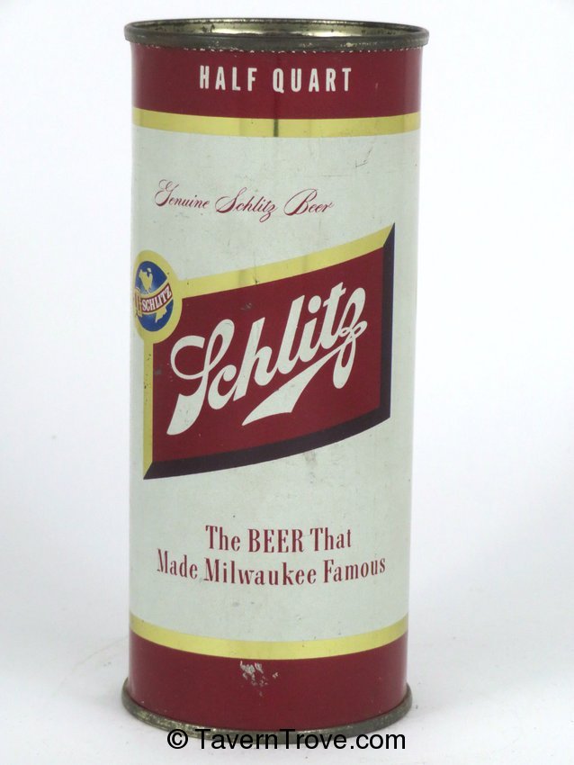 Item #14168 1954 Schlitz Beer Flat Top Can Unlisted.