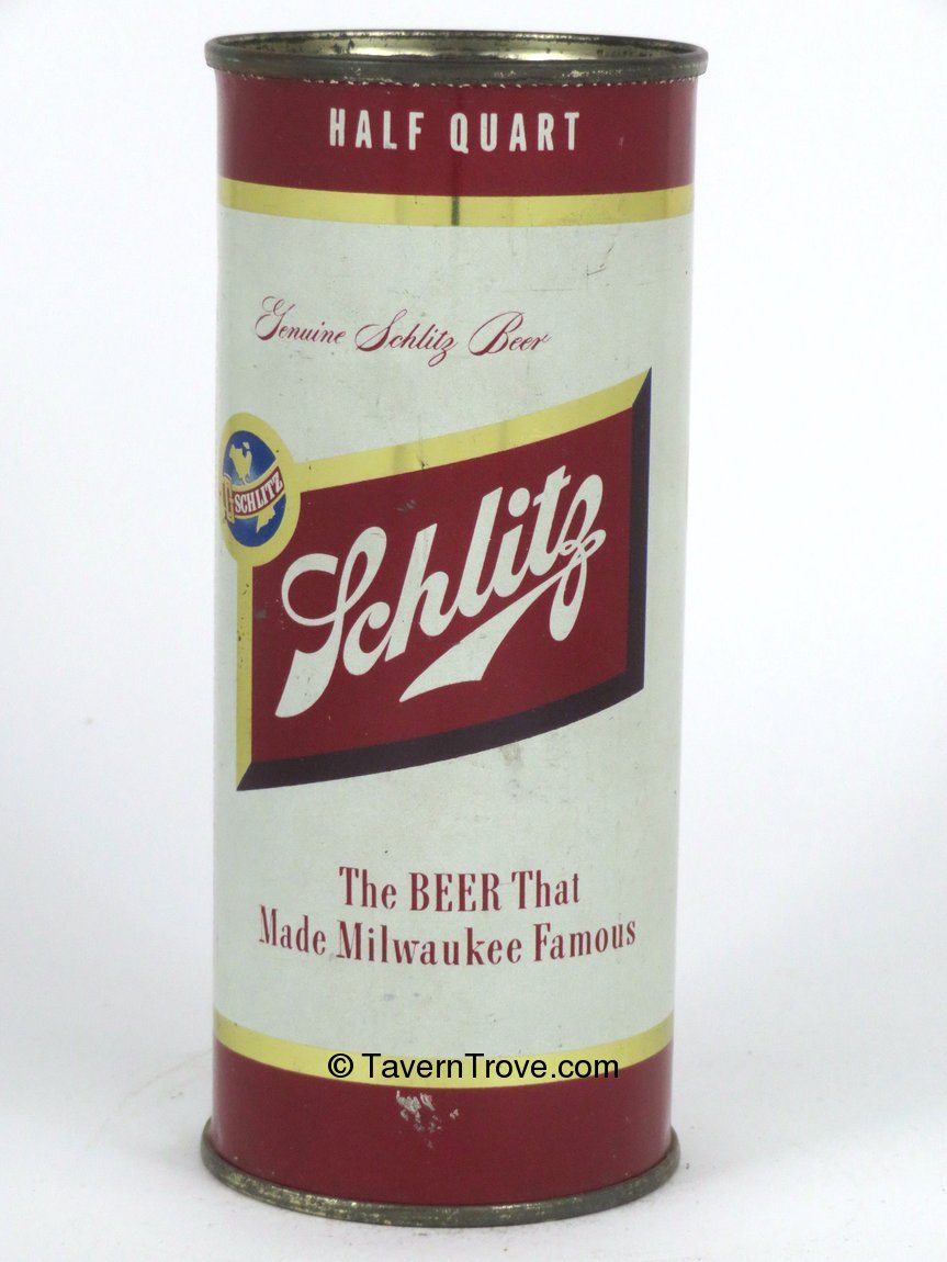 Item #14168 1954 Schlitz Beer Flat Top Can Unlisted.