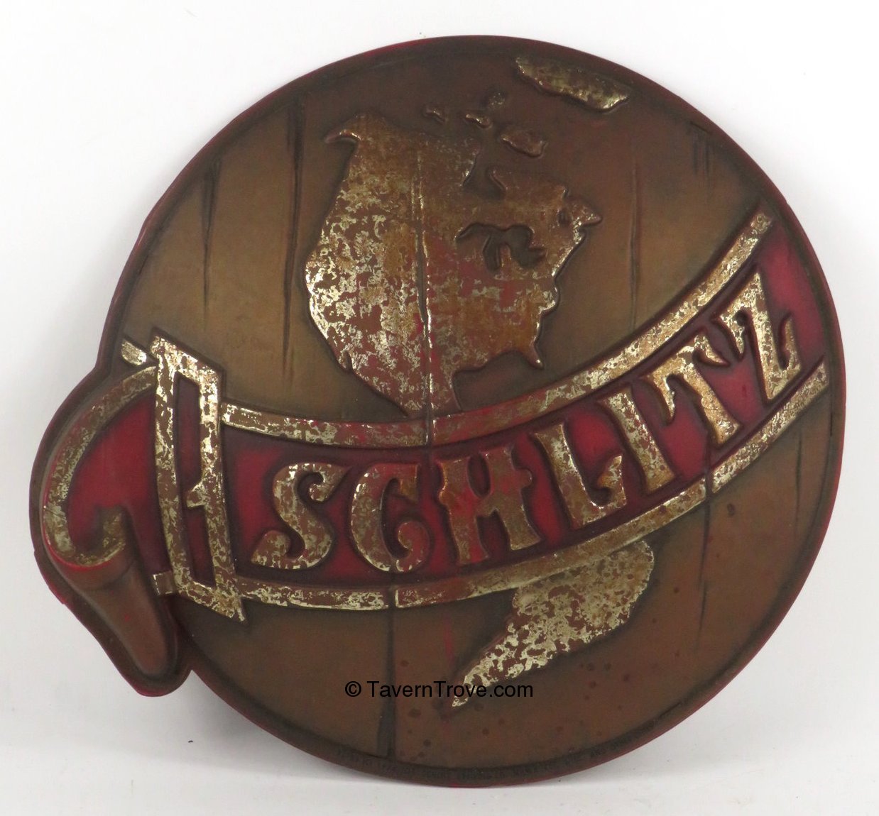 Item #95548 1974 Schlitz Beer Embossed Plastic Sign TOC Tin Over ...