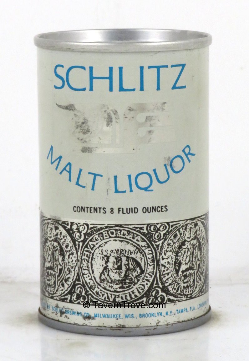 Item #96733 1970 Schlitz Malt Liquor (blue writing) 7 to 8oz Can T30 ...