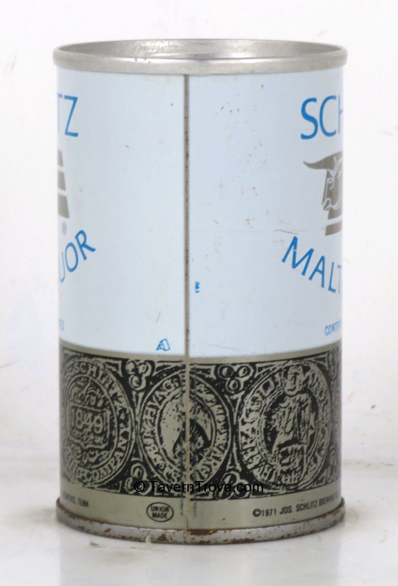 Item #100001 1970 Schlitz Malt Liquor (blue writing) 7 to 8oz Can T30 ...