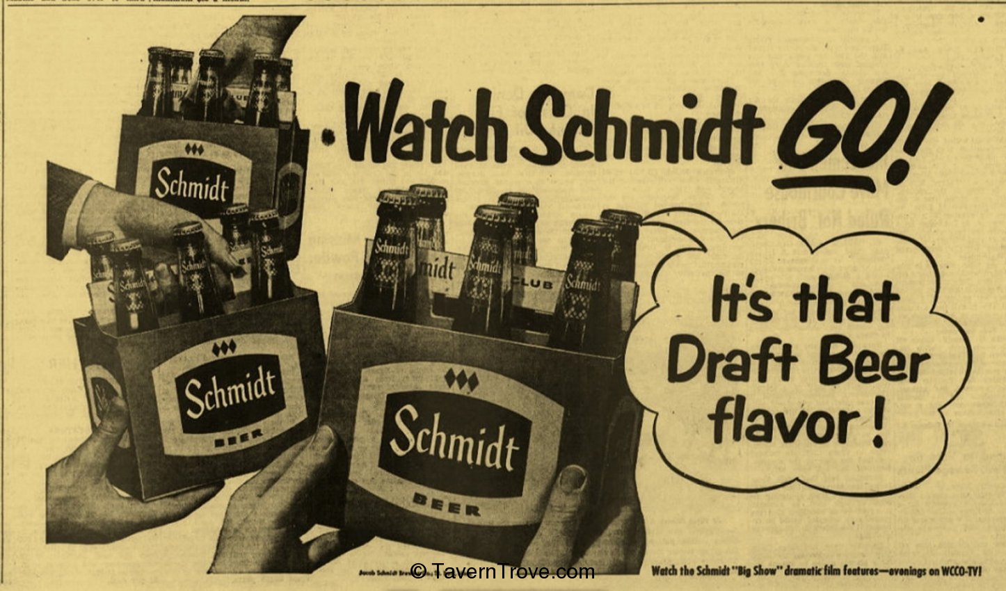 Item #35086 1954 Schmidt Beer Paper Ad