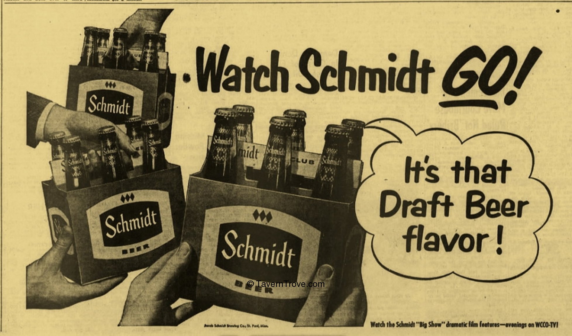 Item #35086 1954 Schmidt Beer Paper Ad