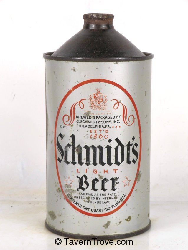 Item #100259 1938 Schmidt's Light Beer Can 219-03