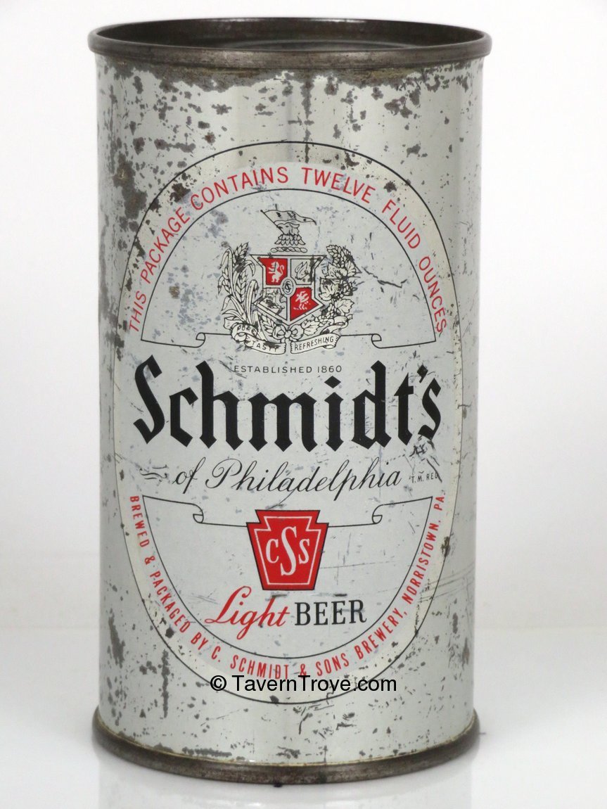 Item #94862 1960 Schmidt's of Philadelphia Light Beer Flat Top Can 131 ...