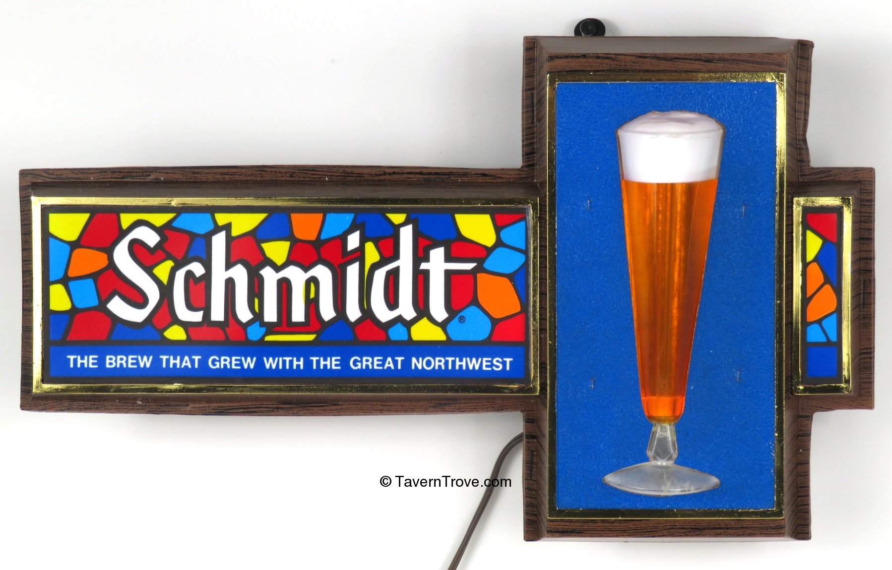 Item #95353 1977 Schmidt Beer "Pilsener Bubbler" Cash Register Light Sign