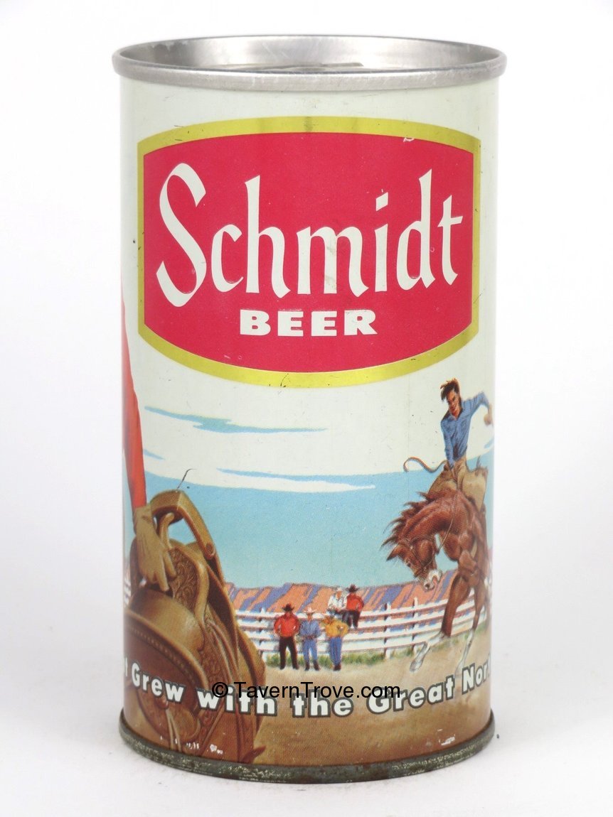 Item #14122 1965 Schmidt Beer (Cowboys at Rodeo) Tab Top Can SCH2/13f