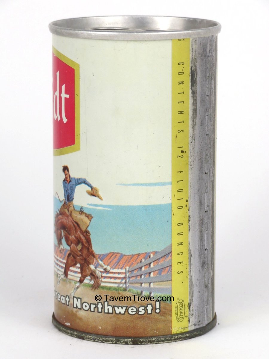 Item #14122 1965 Schmidt Beer (Cowboys at Rodeo) Tab Top Can SCH2/13f