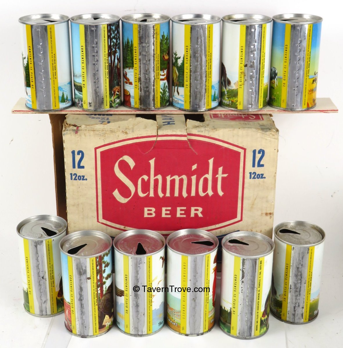 Item #98497 1969 Schmidt Beer Scenic Series 12-Pack With Straight Sided ...