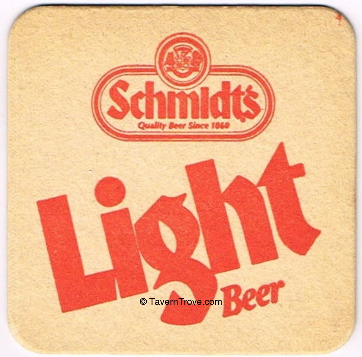 Item #79003 1970 Schmidt's Light Beer Coaster PA-SCHM-40