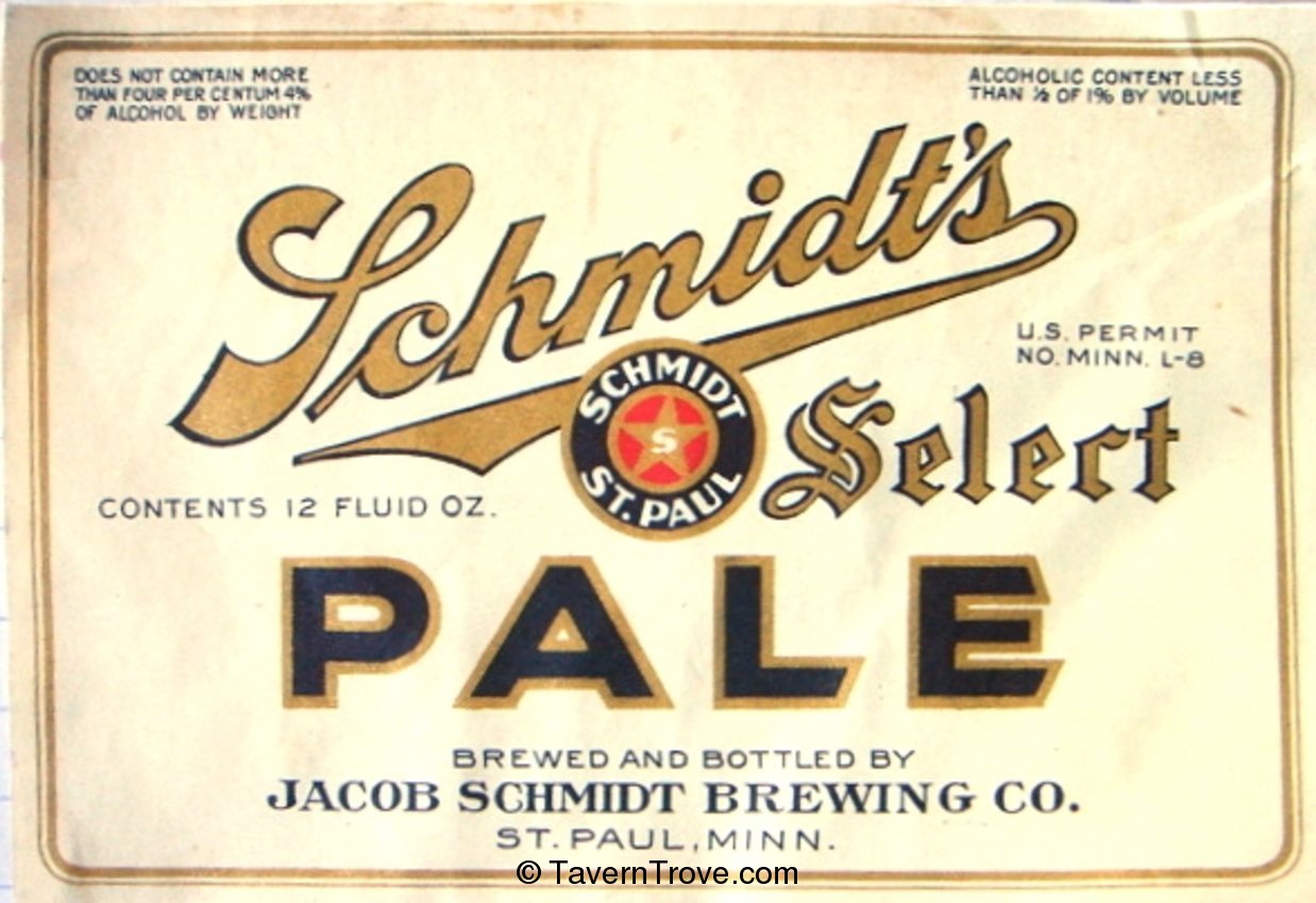 Item #68698 1930 Schmidt's Select Pale Label CS101-20v