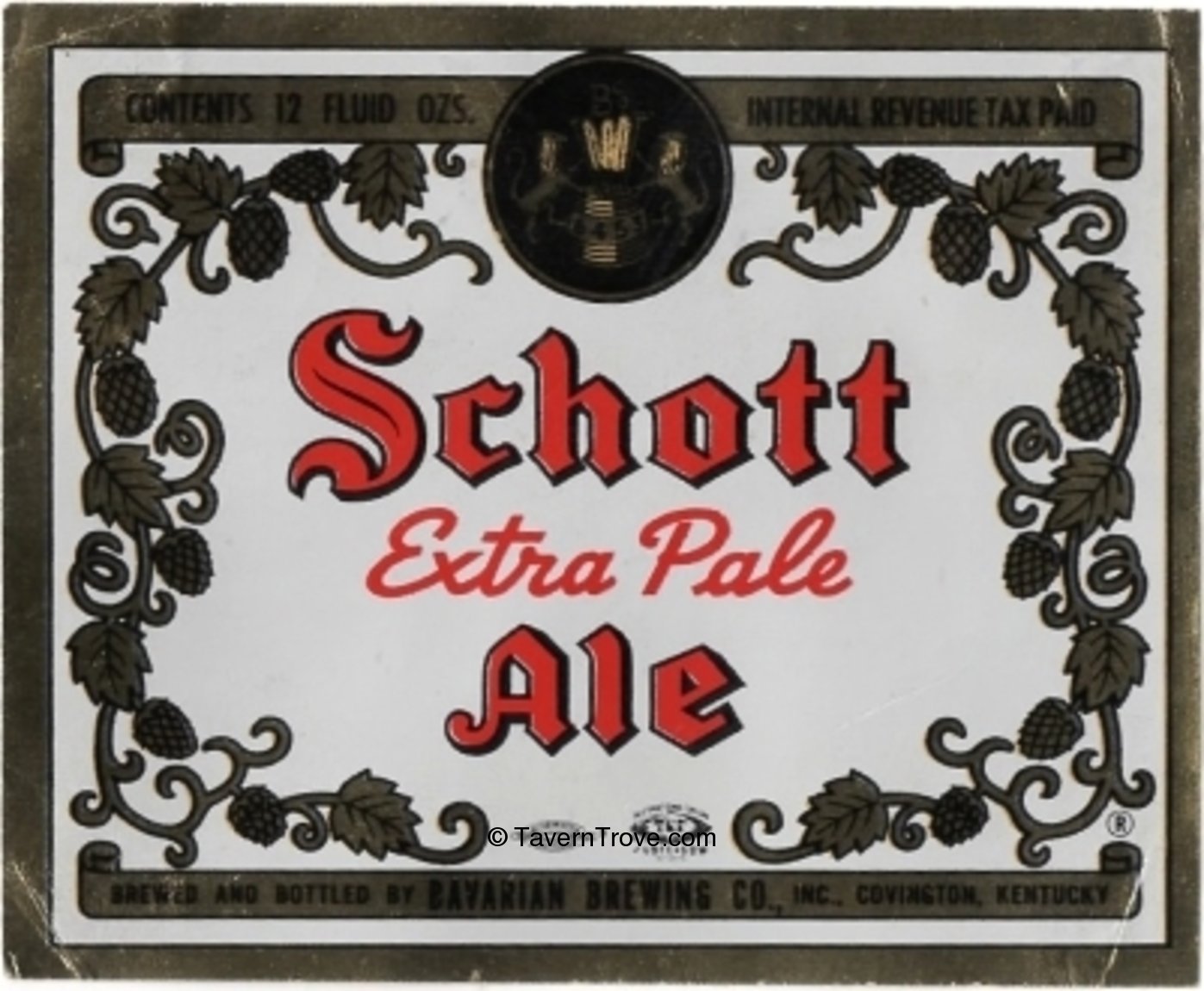 Item #72059 1939 Schott Extra Pale Ale Label ES31-18