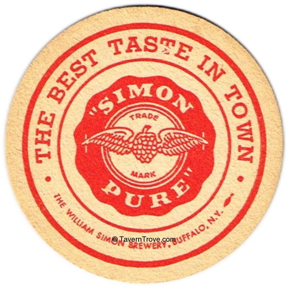 Item #12304 1964 Simon Pure Beer/Old Abbey Ale Coaster NY-SP-10