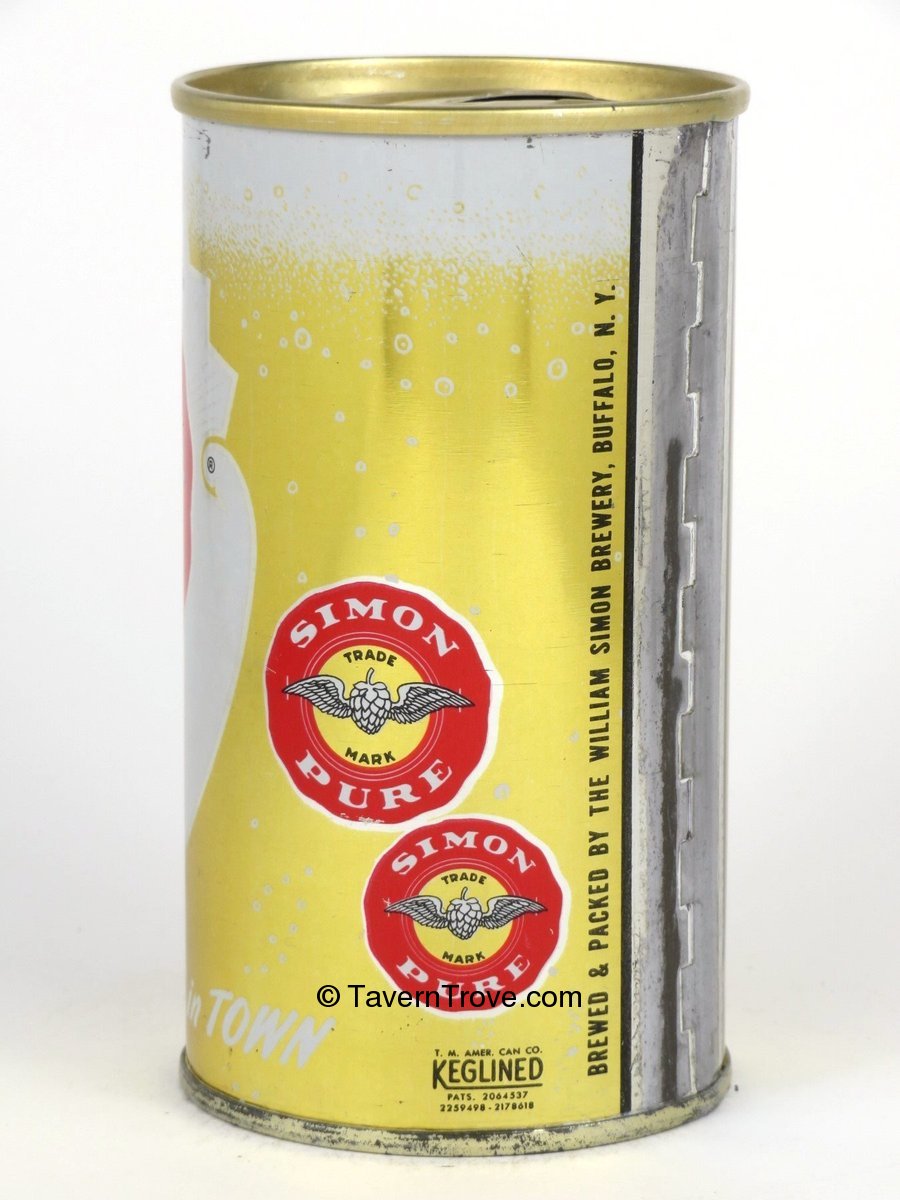 Item #28481 1965 Simon Pure Beer Tab Top Can T125-02
