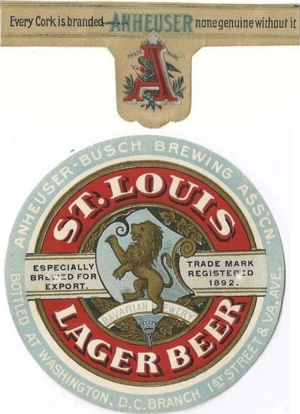 Item #1259 1890 St. Louis Lager Beer Label CS123-04