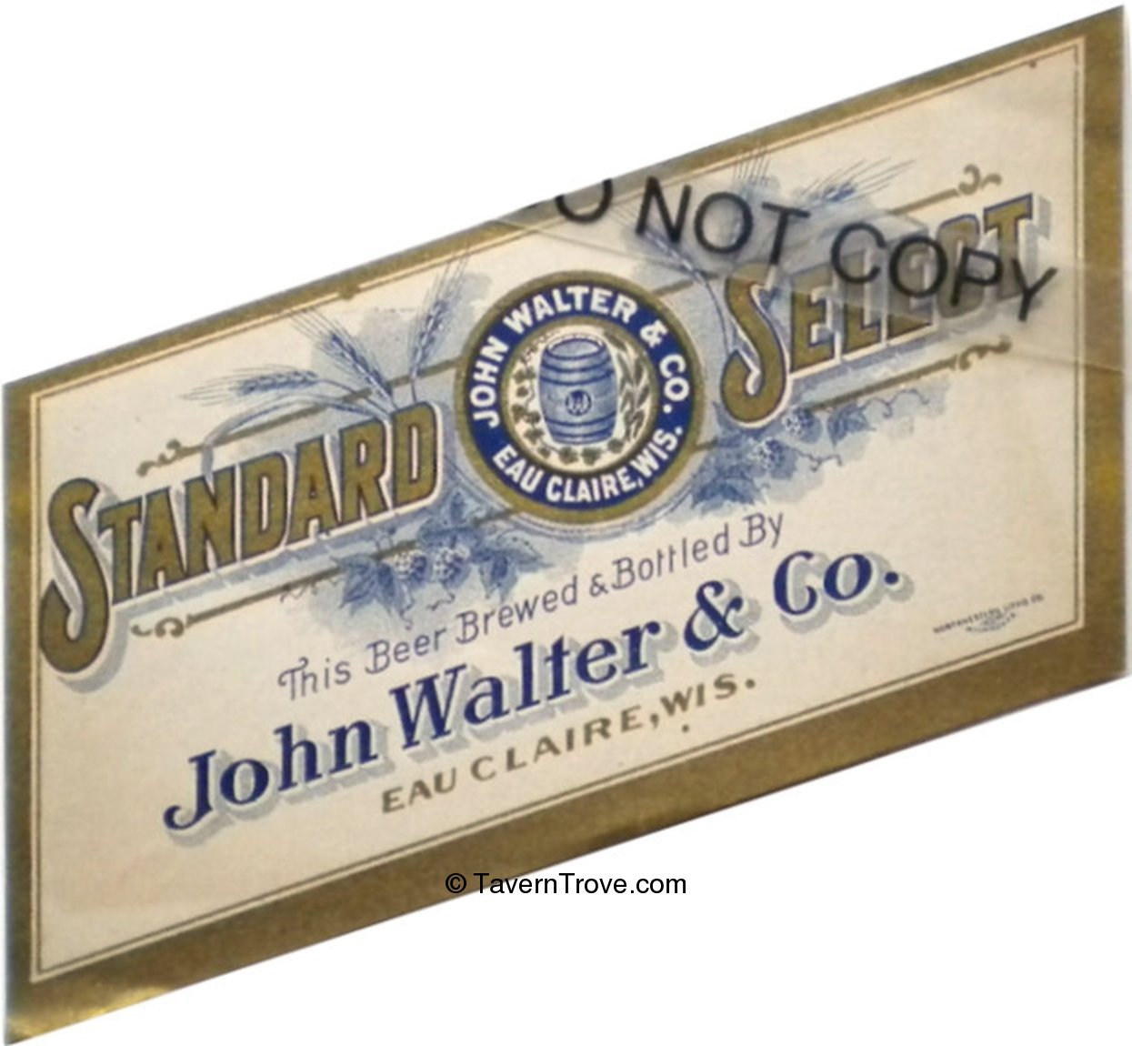 Item #27880 1905 Standard Select Beer Label WI95-02